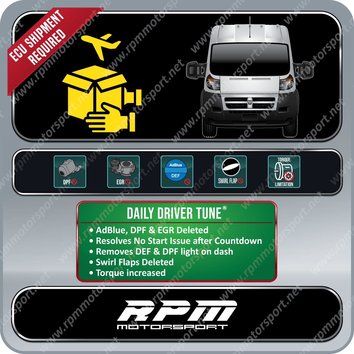 RAM ProMaster 3.0L 2014 to 2016 Rpm Motorsport Tune