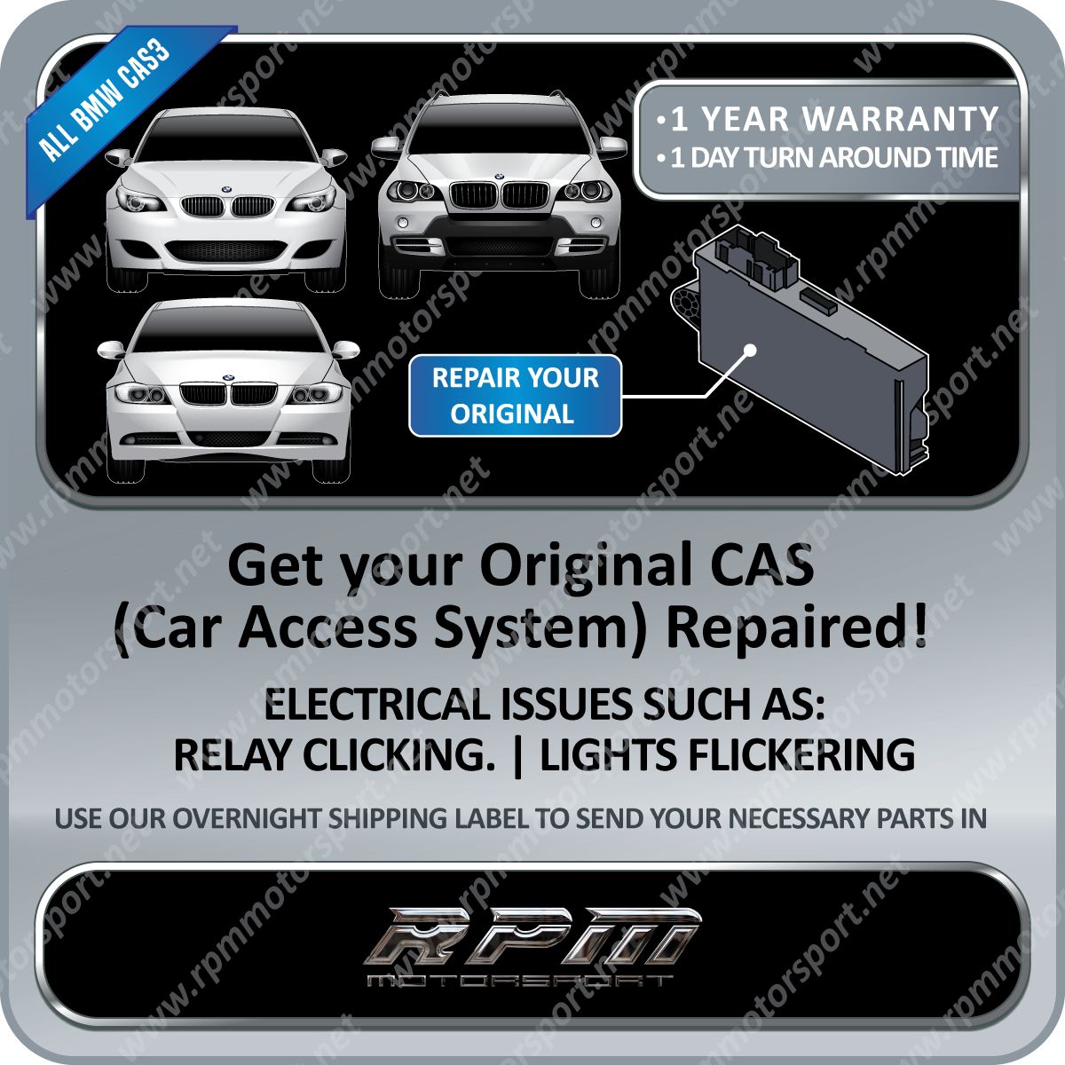 BMW Car Access System CAS3 Module Repair Service (Electrical Issues ...